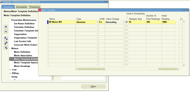 Meter and Meter Templates | Oracle Enterprise Asset Management